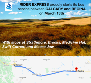 Calgary-Regina Route - Rider Express